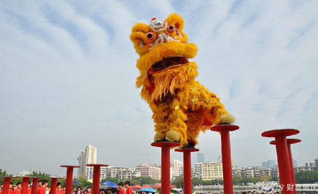 舞狮 跳桩 舞狮简笔画图片大全 舞狮头卡通 大山谷图库